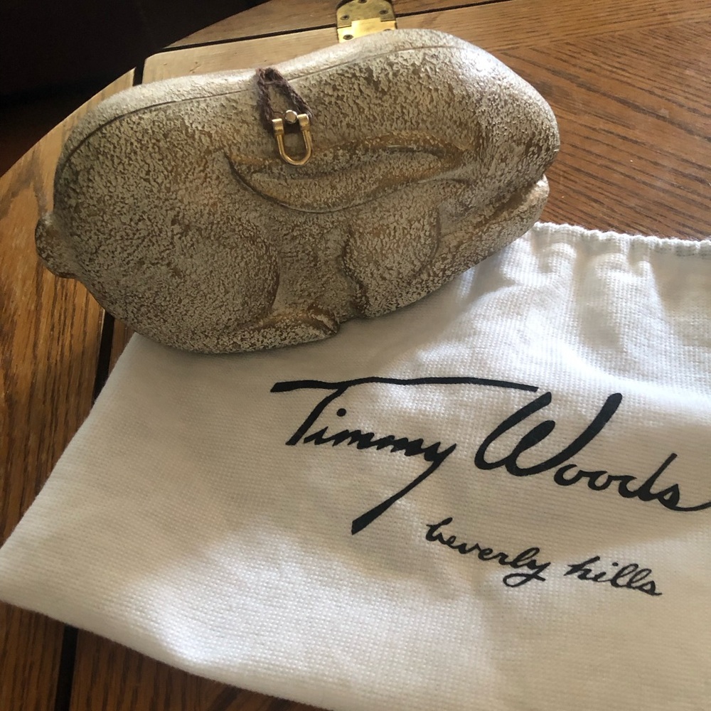 Vintage Timmy Woods Beverly Hills Hand Carved Wood Bu… - Gem